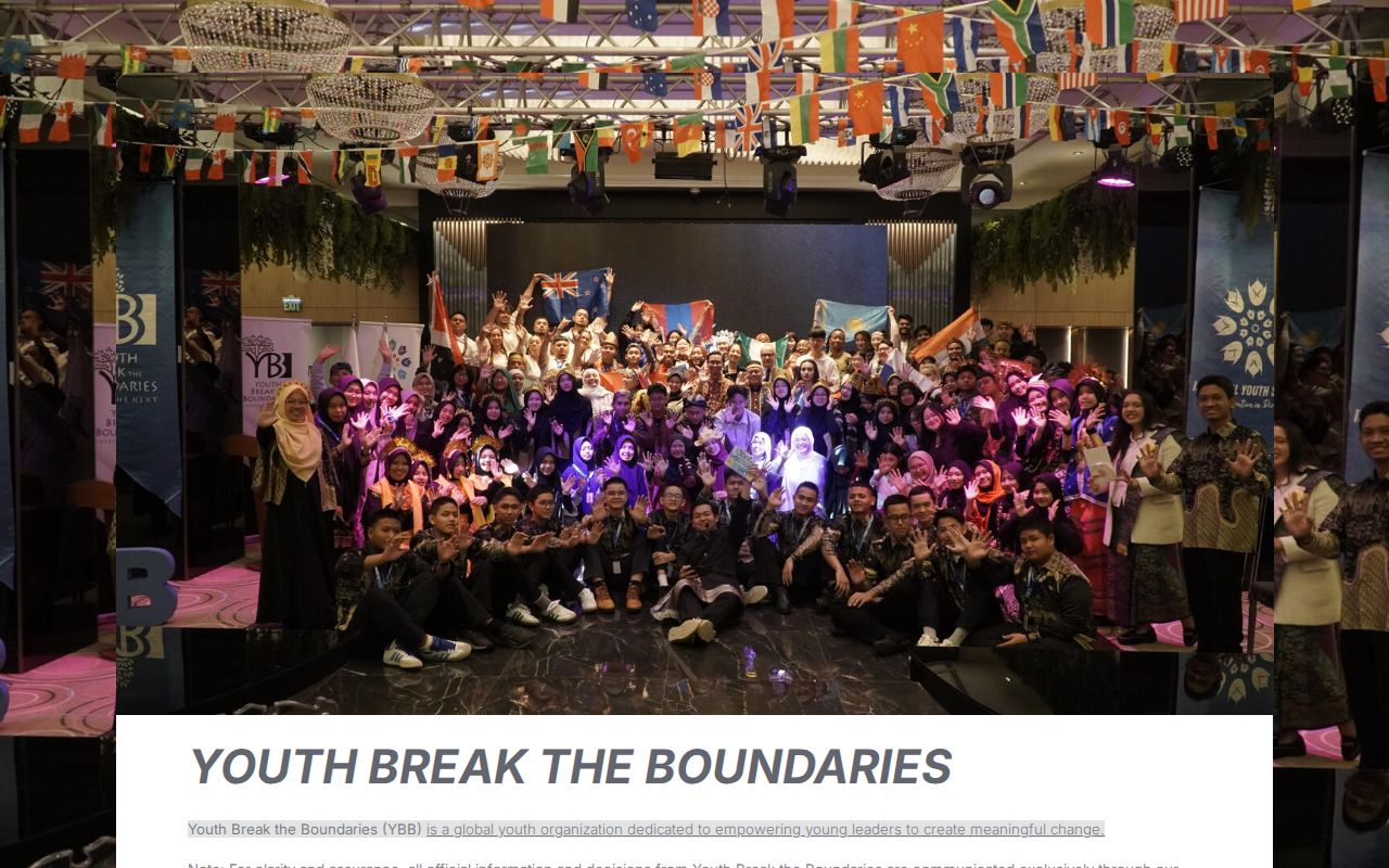 YOUTH BREAK THE BOUNDARIES' PLATFORMS